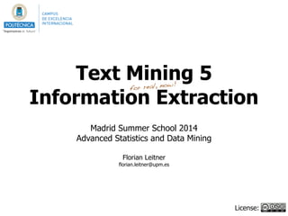 OUTDATED Text Mining 5/5: Information Extraction | PPT