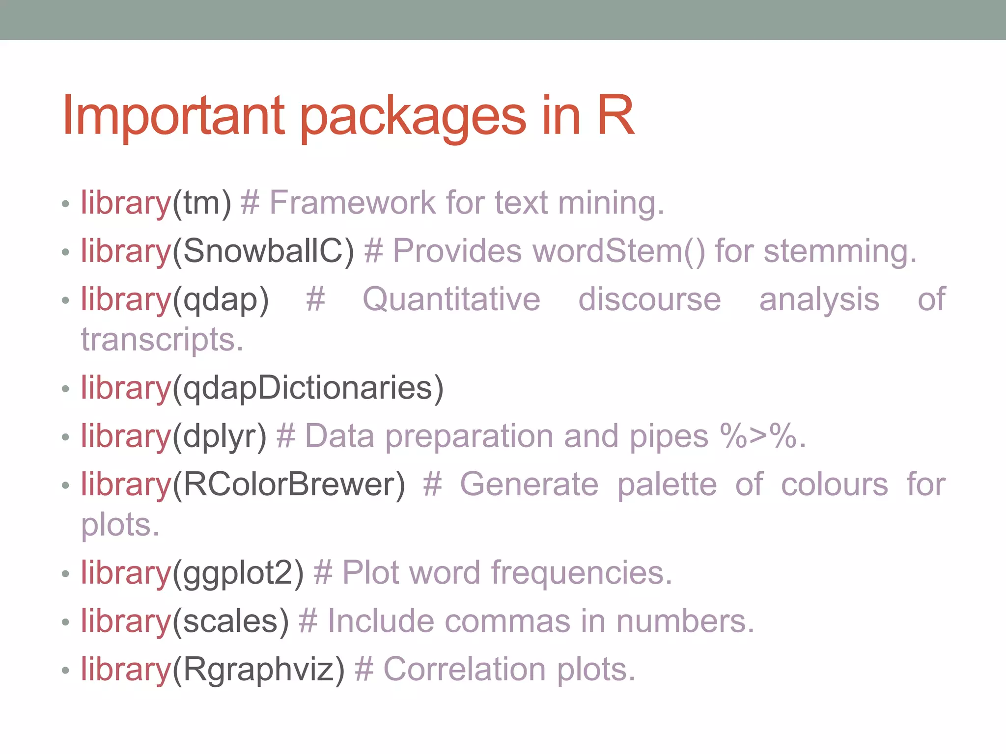 hands on: Text Mining With R | PPTX