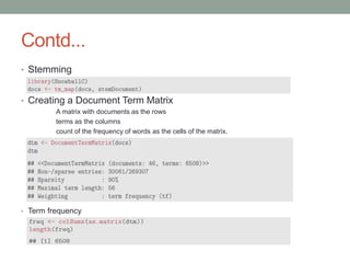 hands on: Text Mining With R | PPT