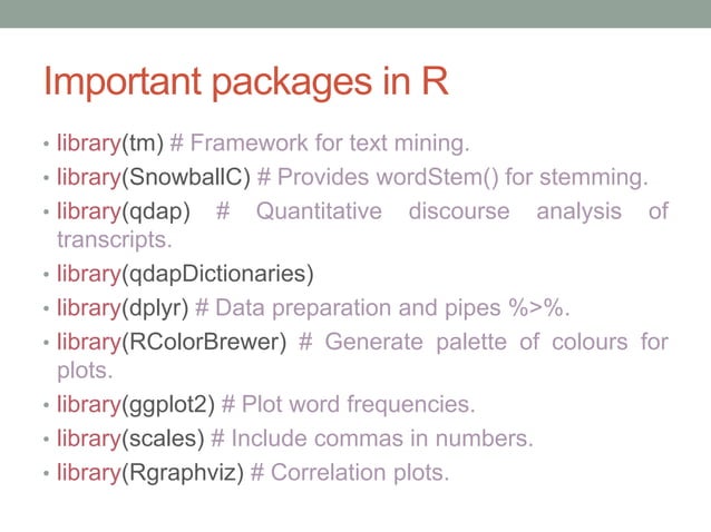 hands on: Text Mining With R | PPTX