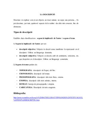Text narratiu i text descriptiu | DOCX