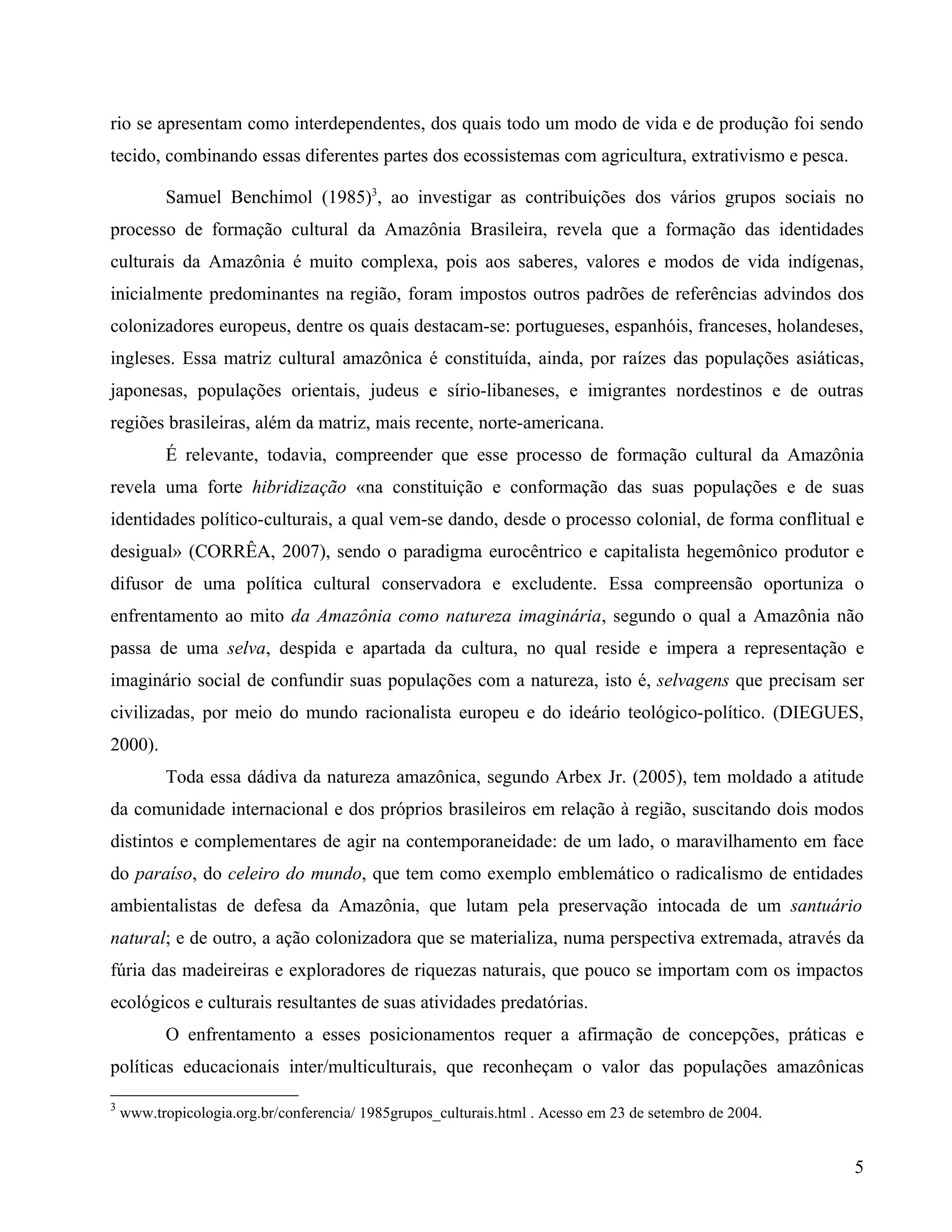 Por Uma Educação Do Campo Na Amazônia: Currículo E Diversidade Cultural ...