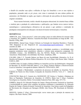Por Uma Educação Do Campo Na Amazônia: Currículo E Diversidade Cultural ...