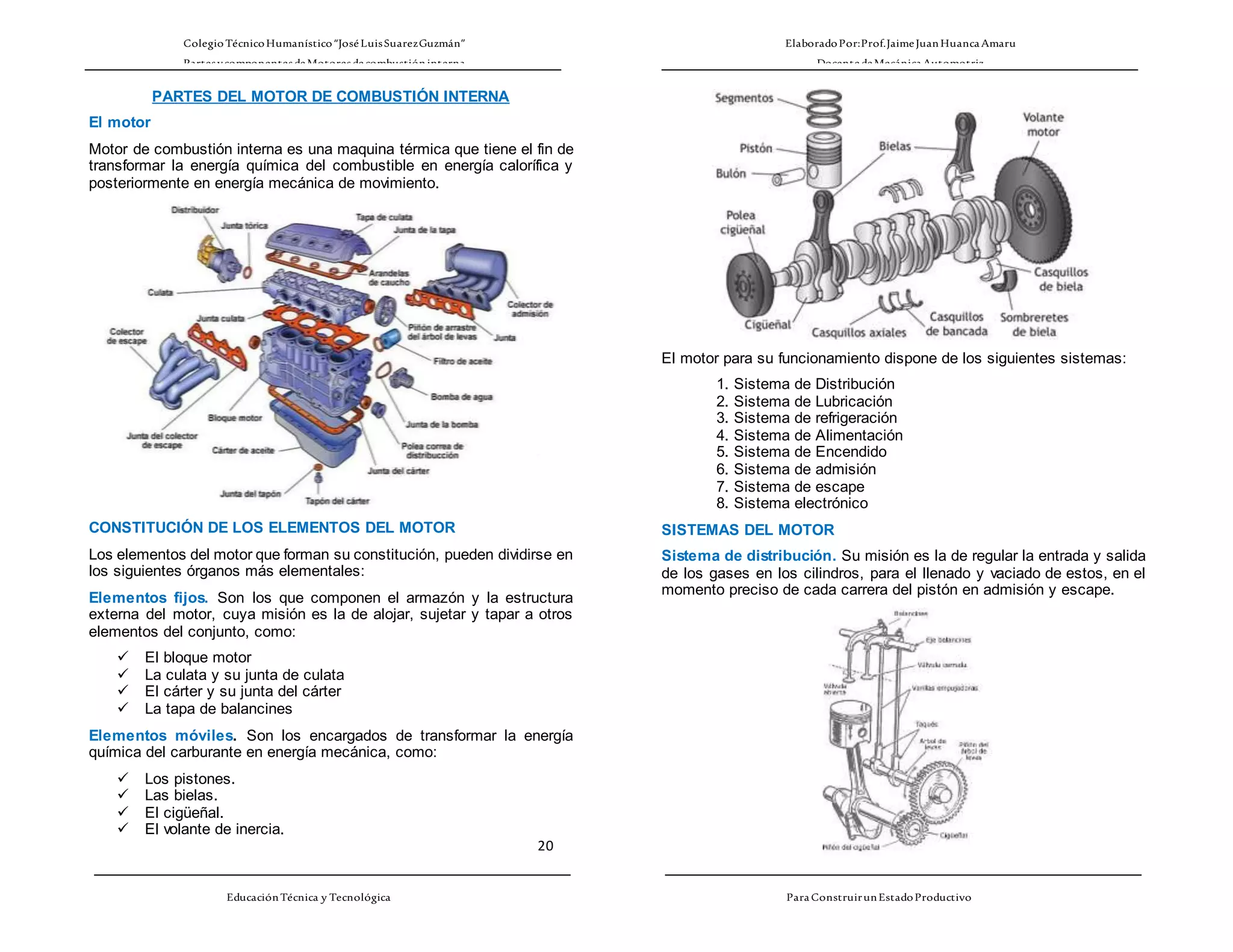 PARTES DEL MOTOR DE COMBUSTIÓN INTERNA | DOCX
