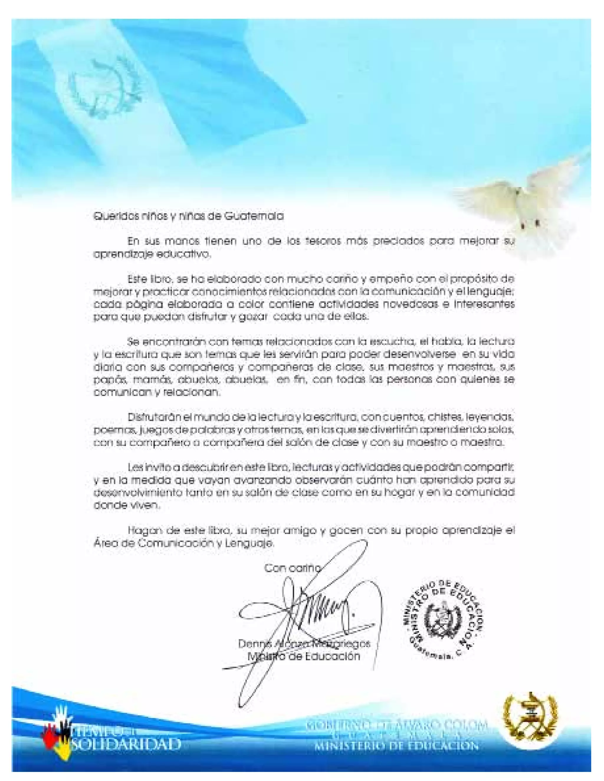 Texto comunicación y lenguaje 2do grado GUATEMALA MINEDUC | PDF