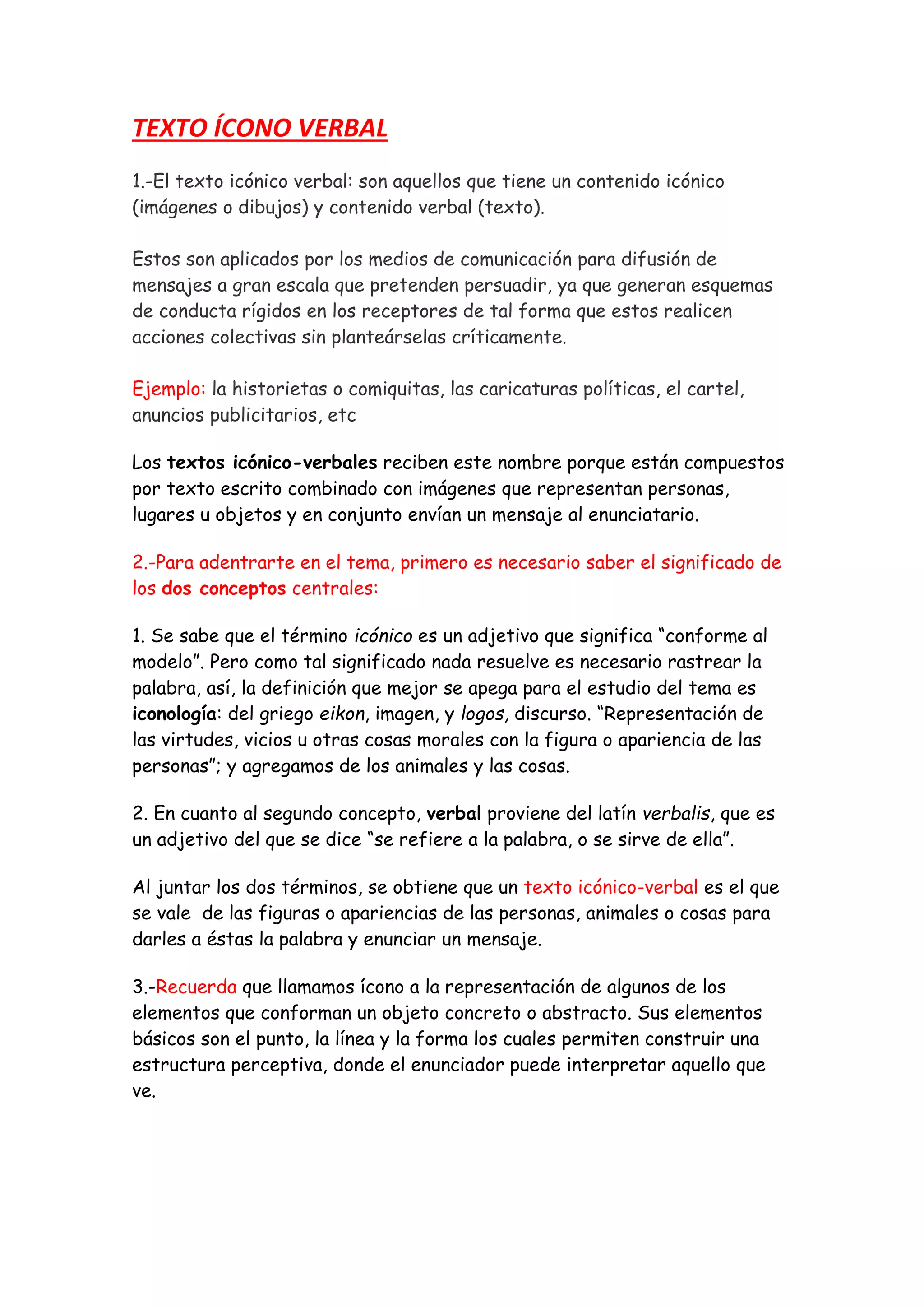 Texto ícono verbal leccion | DOCX