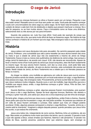 Textos bíblicos de suporte para Espaço Infantil | DOCX