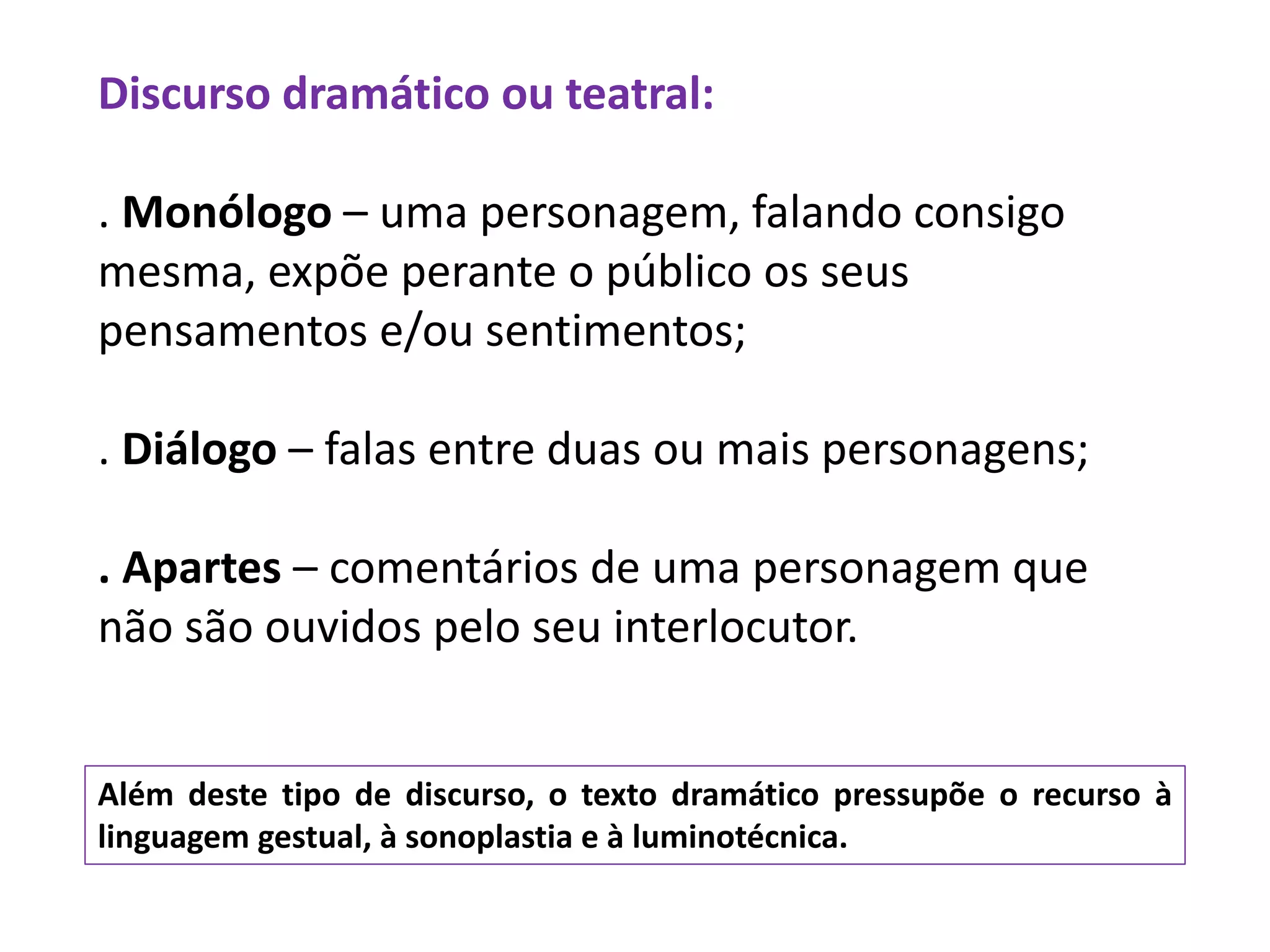 Texto dramatico caracteristicas | PPT