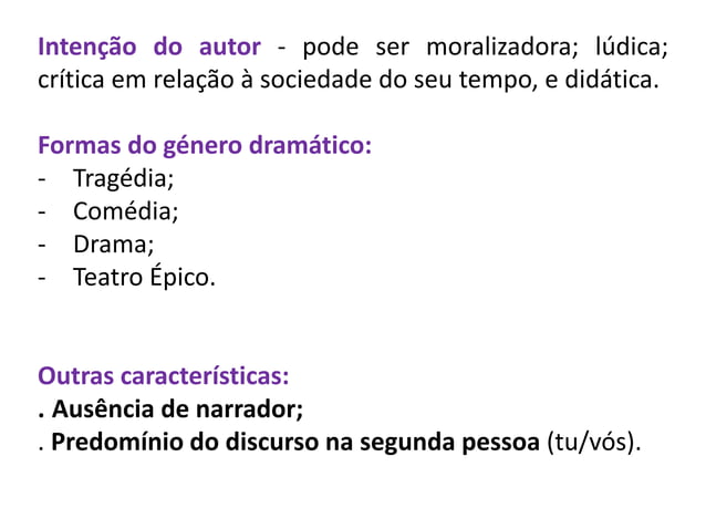 Texto dramatico caracteristicas | PPT
