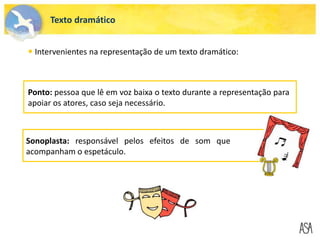 Texto dramático com Estrutura e exemplos.ppt