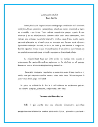 Texto escrito | ODT
