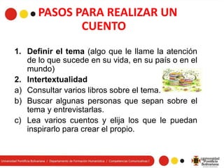 Texto narrativo el cuento | PPTX
