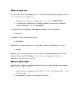 Texto primario y secundario en obra | DOCX