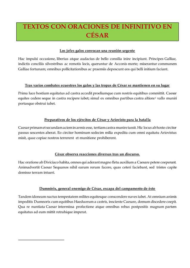 Textos con oraciones de infinitivo | PDF