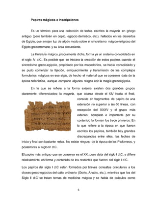Textos de magia en papiros griego1 | DOCX