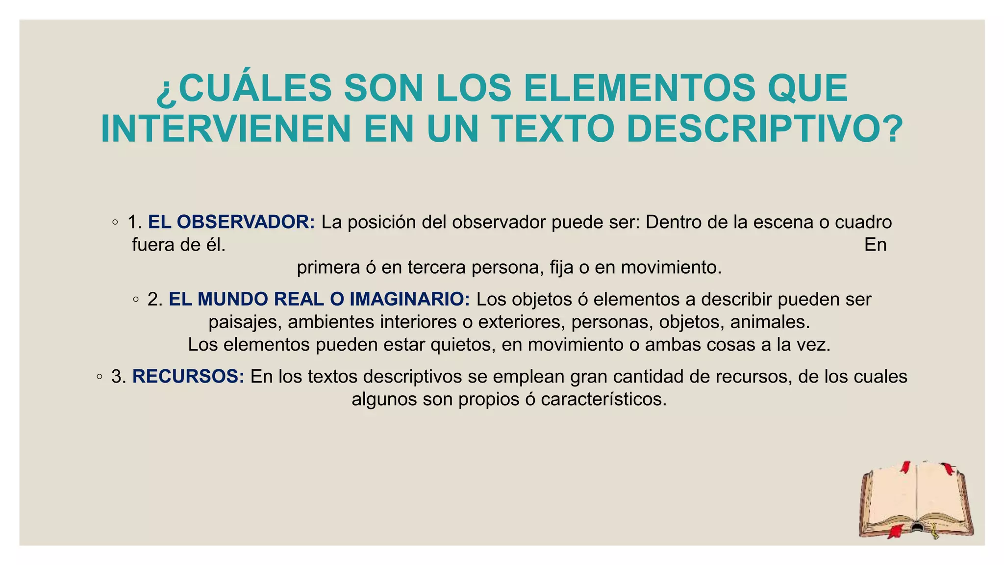 Textos descriptivos, II BCyH "2" | PPTX
