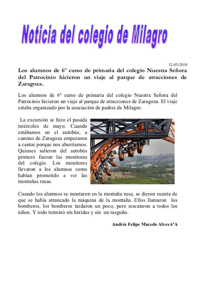 Textos informativos la noticia-