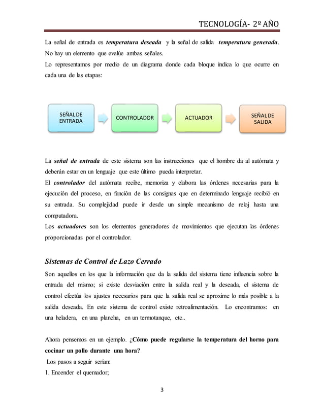 Texto sistemas de lazo abierto y lazo cerrado | DOCX