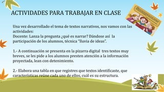 Textos narrativos | PPTX