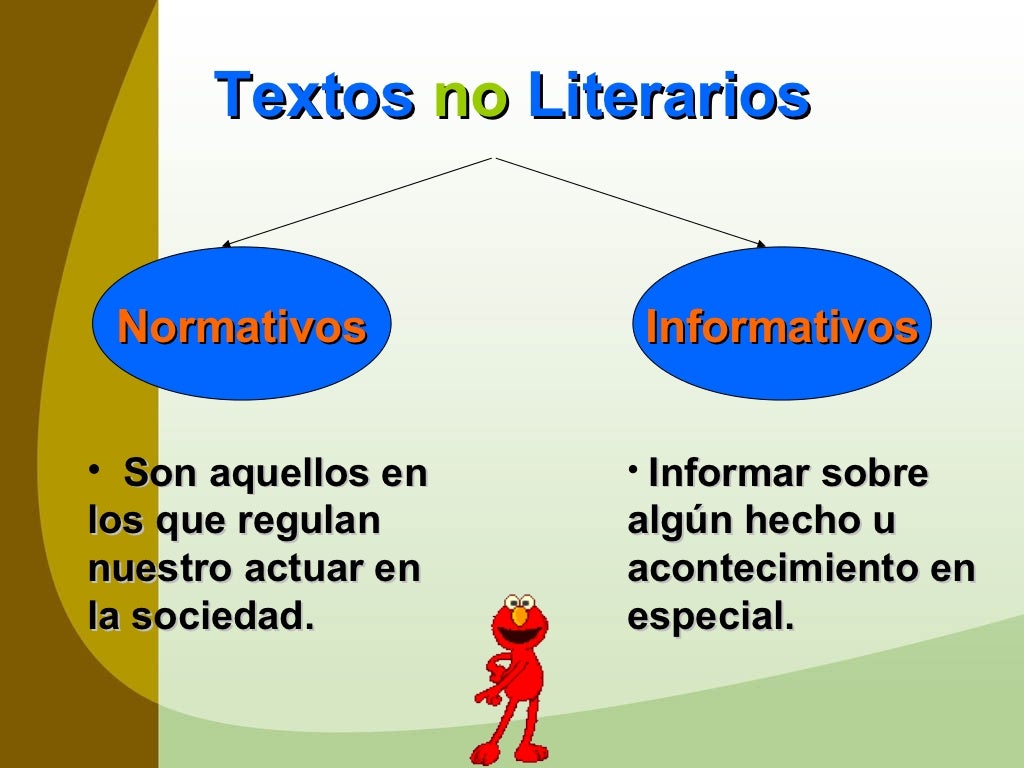 Textos Literarios Y No Literariosppt