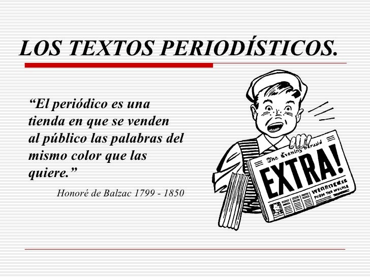 Textos periodísticos.