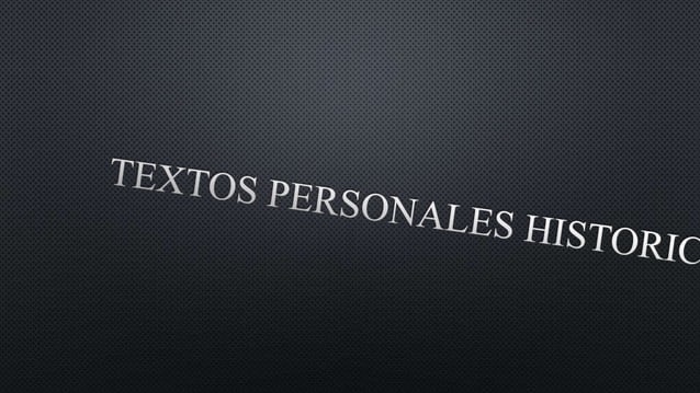 Textos personales | PPTX
