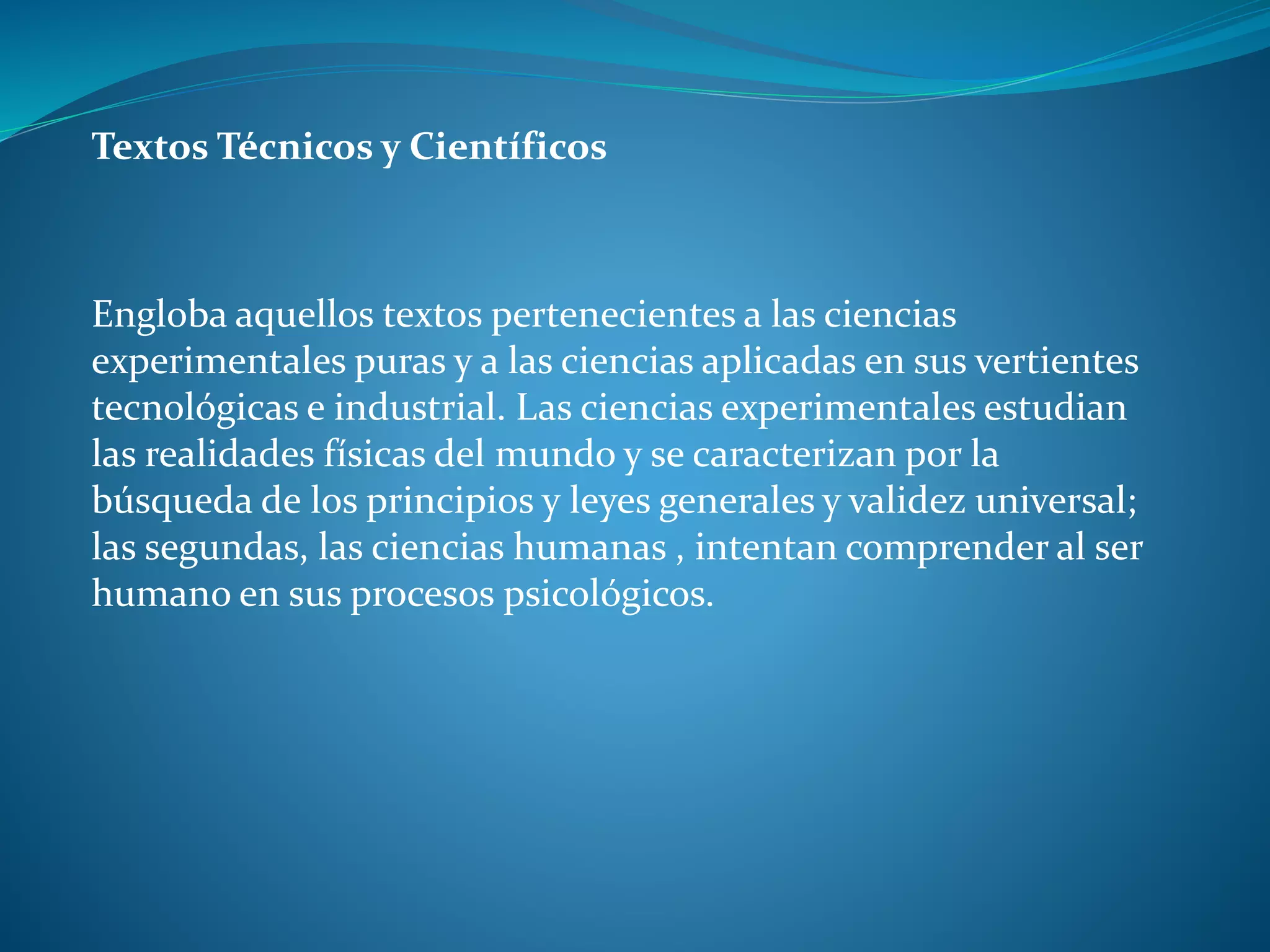 Textos técnicos y científicos | PPSX | Science
