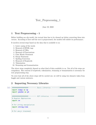 Text Preprocessing - 1 | PDF