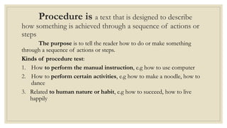 Text procedure | PPT