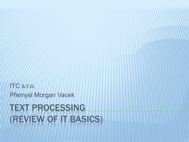 Text Processing | PPTX