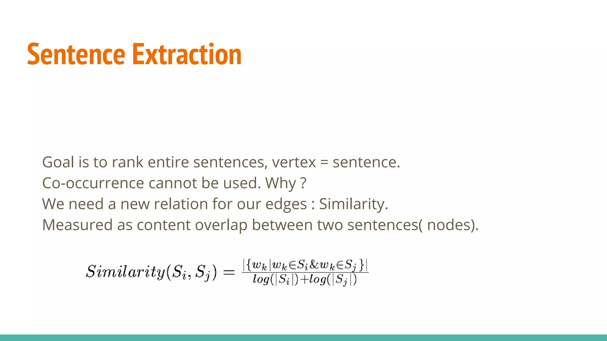 TextRank: Bringing Order into Texts | PPTX