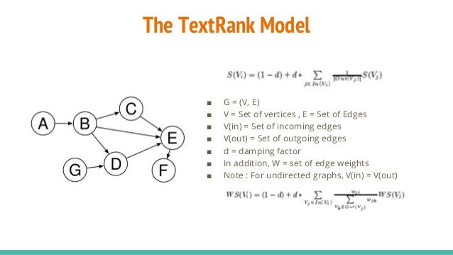 TextRank: Bringing Order into Texts