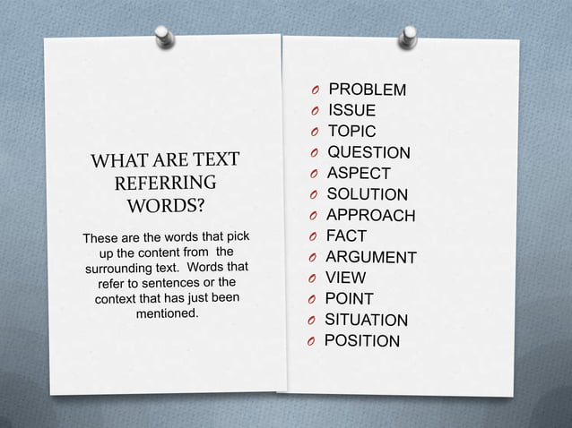 Text referring words | PPTX