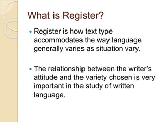 Text Register In Translation | PPTX