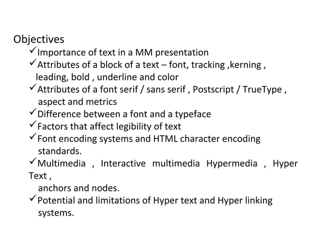 Text-Elements of multimedia | PPT | Web Design and HTML | Internet