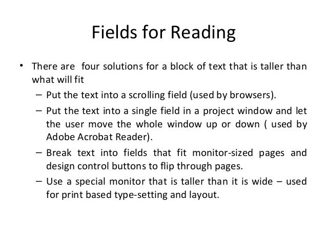 Text-Elements of multimedia