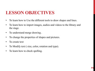 Adobe Flash - Texts and graphics | PPT