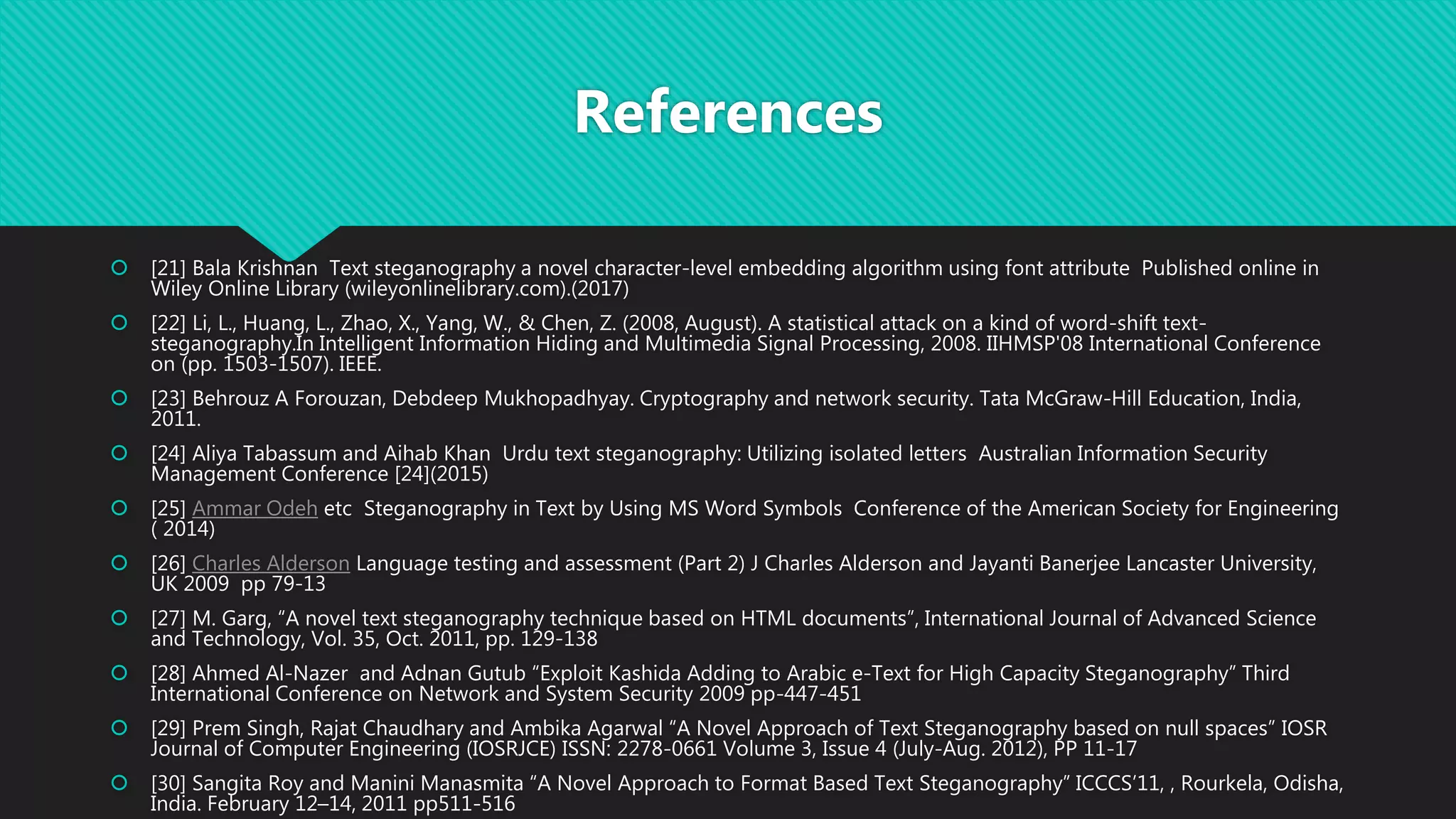 Text steganography using character spacing after normalization | PPT