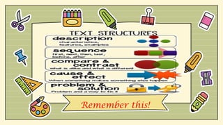Text Structure power point presentation in english | PPTX