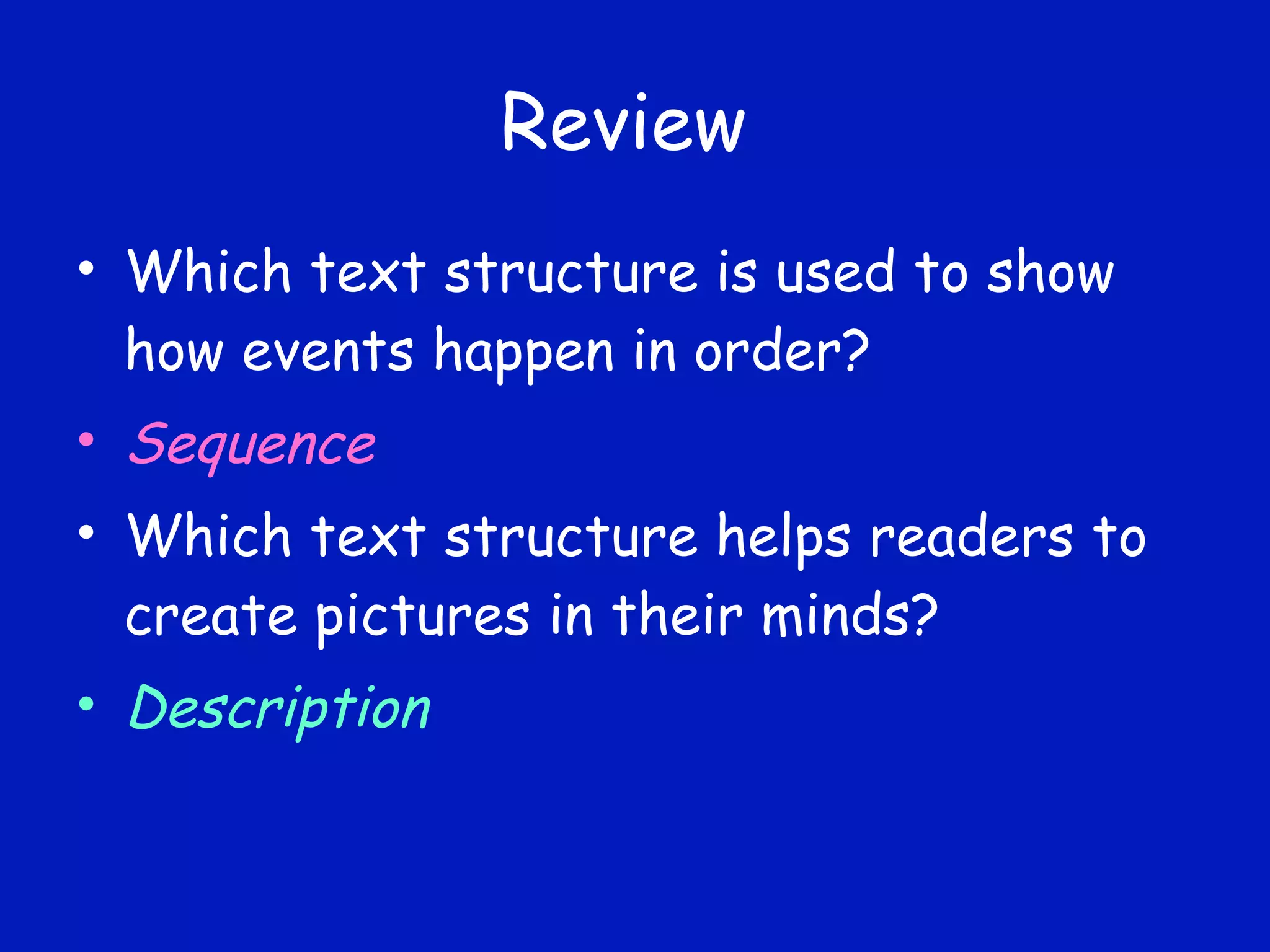 Text structure for young readers | PPT