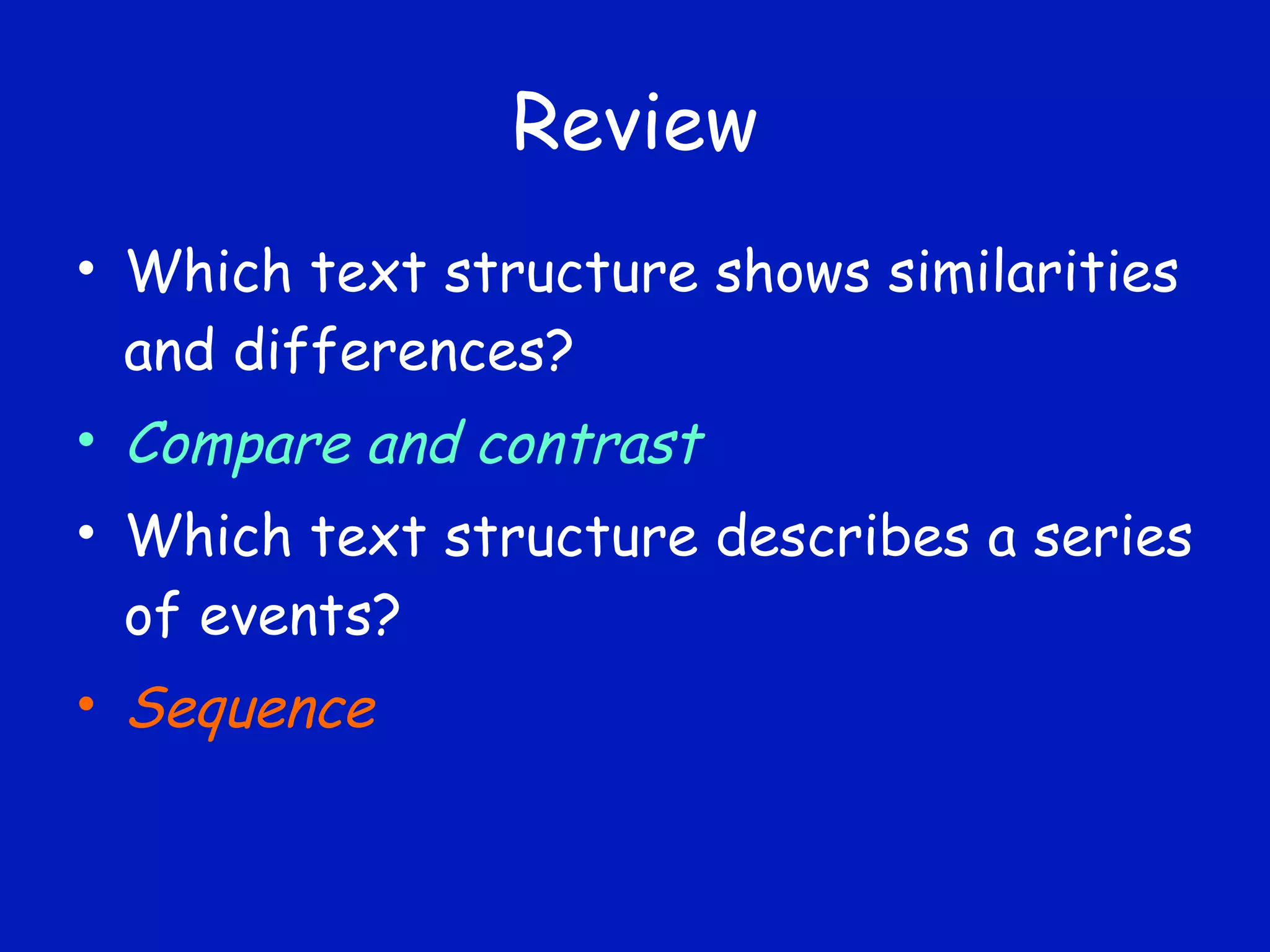 Text structure for young readers | PPT