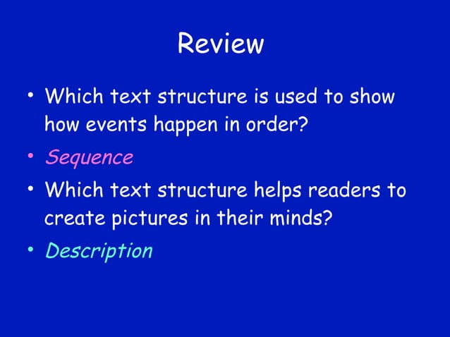 Text structure for young readers | PPT