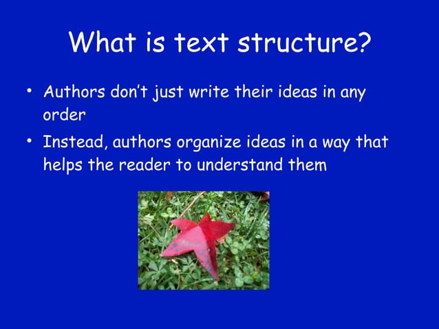 Text structure for young readers | PPT