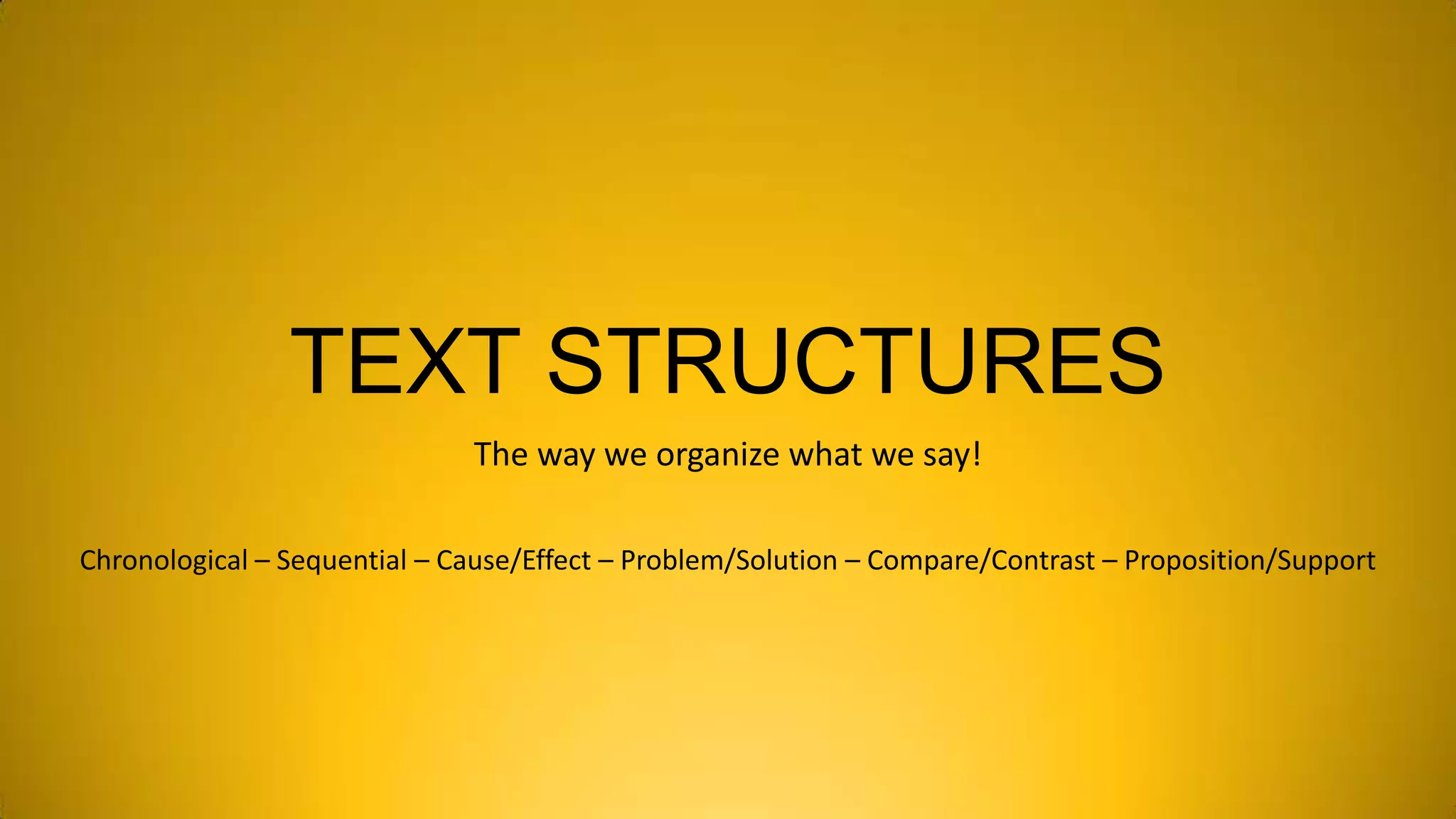 Text Structures & Graphic Organizers | PPTX