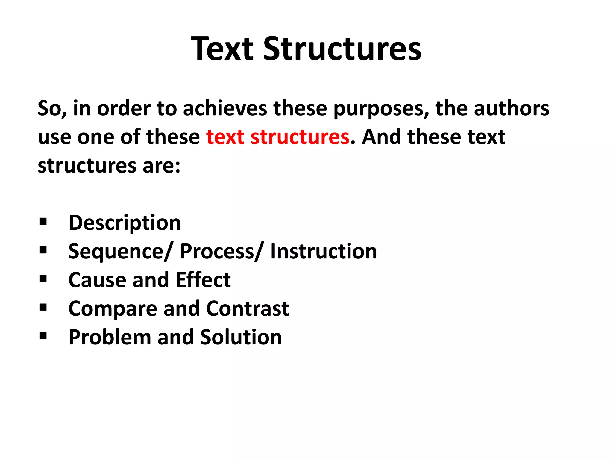 Text structures | PPT