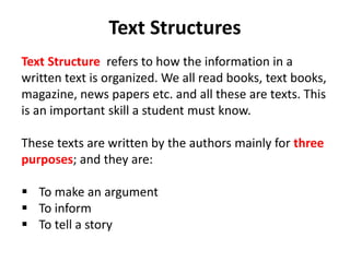 💐 Argument text structure. Text Structure: Definition & Types. 2022-11-04