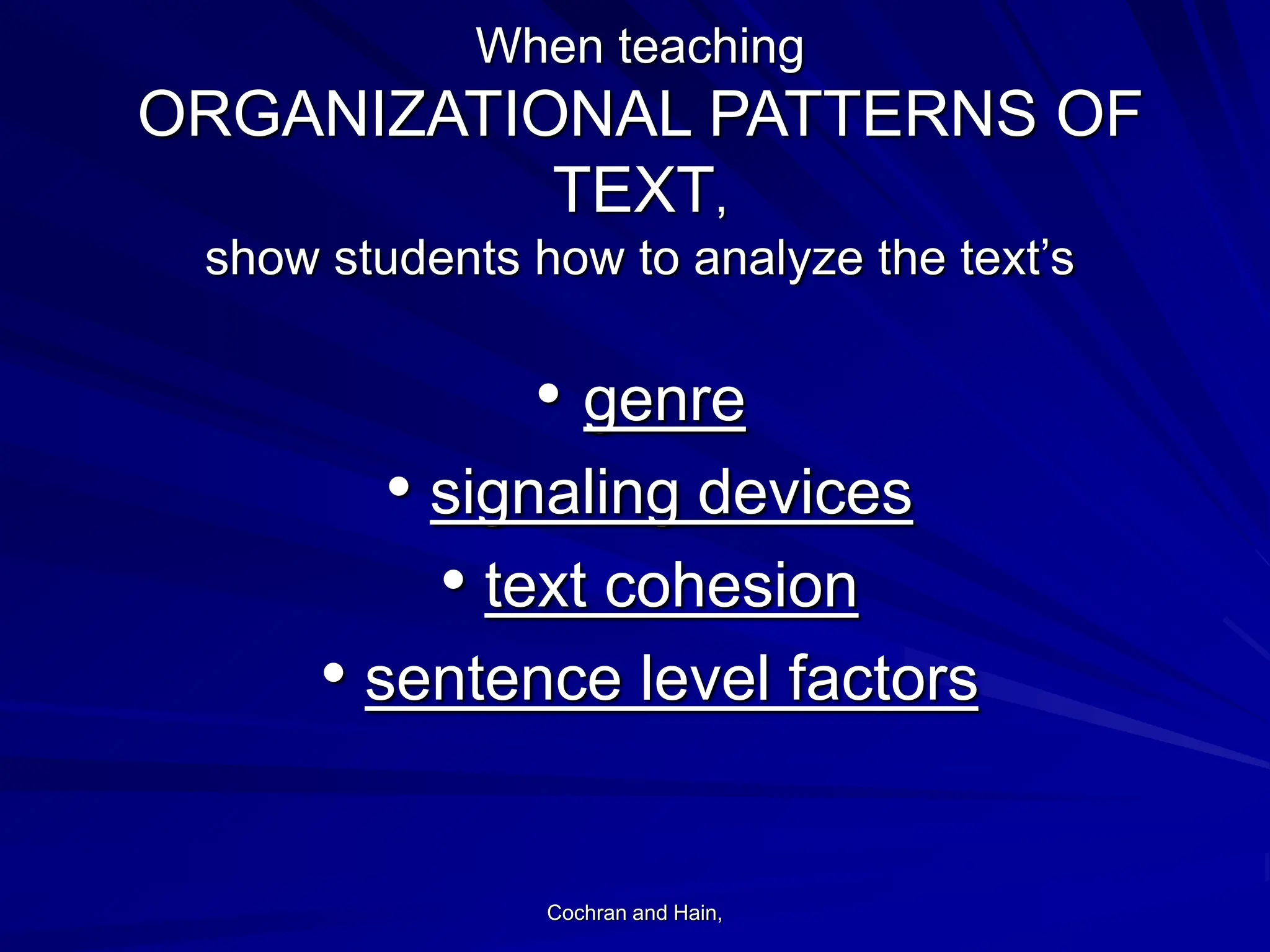 Text Structures presentation in Structure | PPT