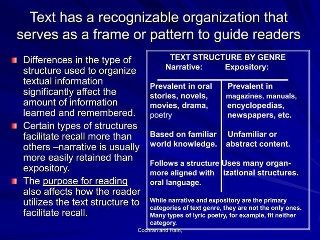Text Structures presentation in Structure | PPT