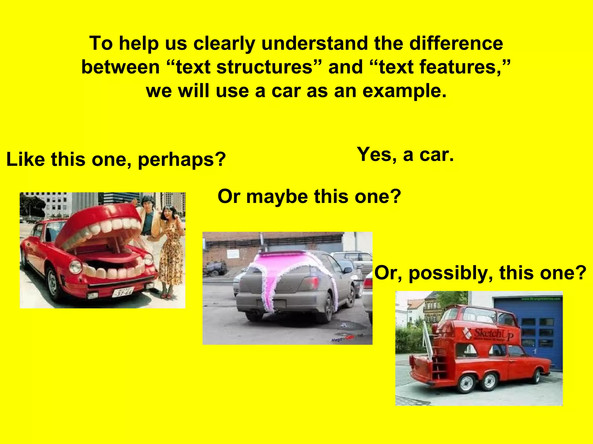 Text structures v text features | PPT