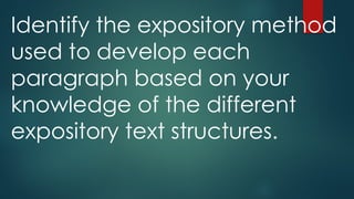 Text Structure types (Grade 7 Quarter 3, Week 1)pptx | PPTX